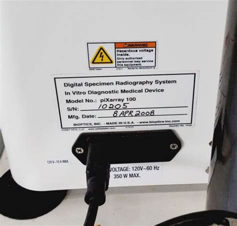 Pixarray 100 Digital Specimen Radiography System Auction