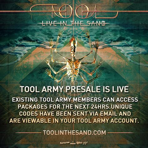 Tool Tool Army Presale Is Live Existing Tool Army Facebook