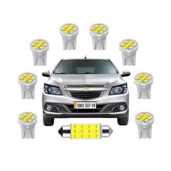 Kit Lâmpada Led Chevrolet Ônix 2021 A 2023 Teto Ré Placa Farolete
