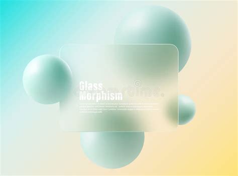 Glass Horizontal Banner With Glass Overlay Effect With Mint Colored 3d Balloons In Glass