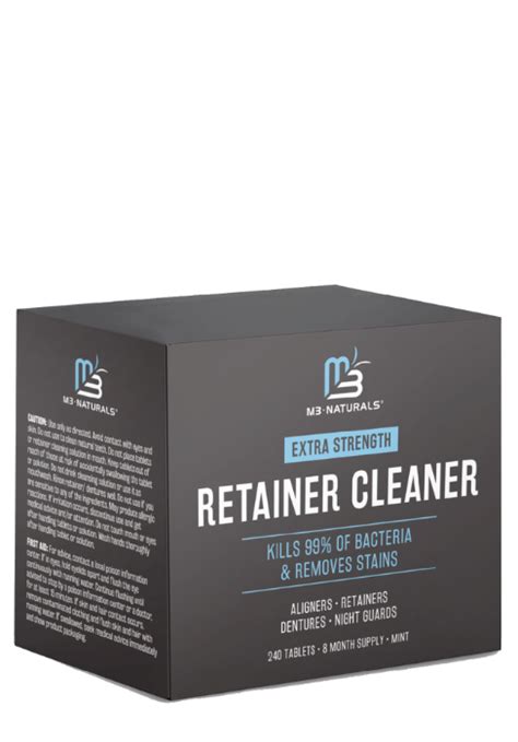Retainer Cleaner Tablets And Soak Container Universal No