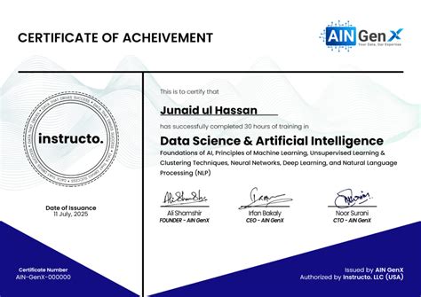 Artifical Intelligence And Data Science Ain Genx