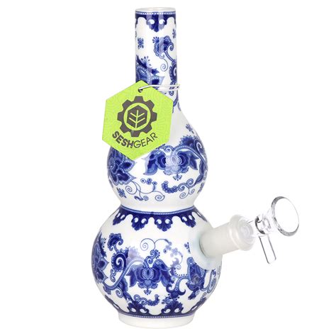Double Bubble Base Chinese Vase Water Pipe Wholesale Seshgear Afg