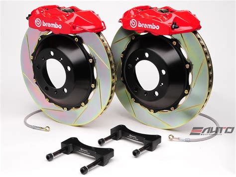 Brembo Rear Gt Bbk Brake 4pot Caliper Red 345x28 Slot Rotor For G25 G35