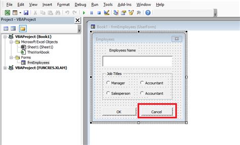 Closing Unloading And Hiding A Custom Form Or Userform In Excel Vba Creative Blog