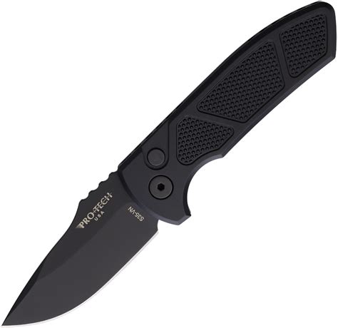 Ptklg407 Pro Tech Automatic Pocket Knife Sbr Button Lock Black