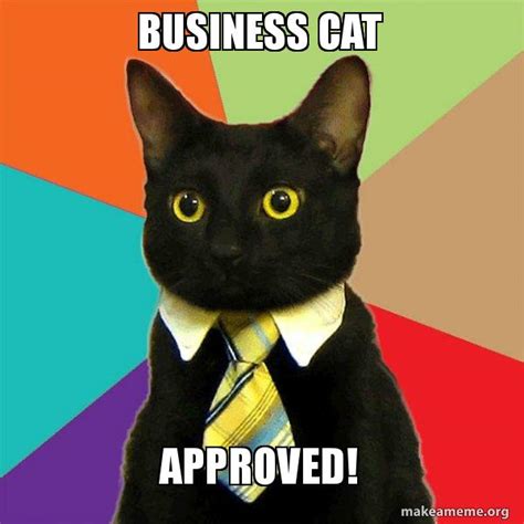 Business Cat Approved Business Cat Meme Generator