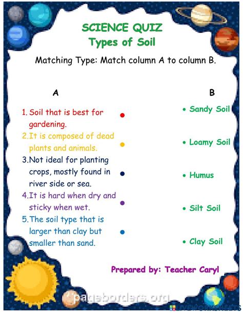 Soil Types Worksheet Types Of Soil Soil Activities Scientific
