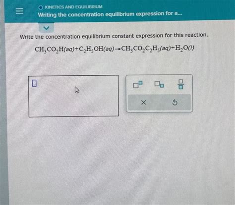 Solved Write the concentration equilibrium constant | Chegg.com