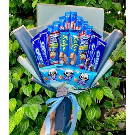 Jual Buket Snack Serba Biru Kalpa Hello Panda Kertas Cello Hadiah Ultah Wisuda Shopee Indonesia