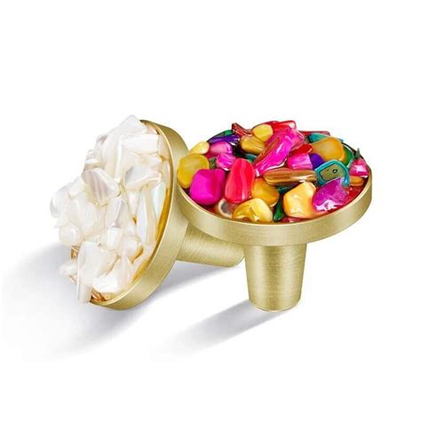 Jeweled Cabinet Drawer Knobs Furniture Pulls •