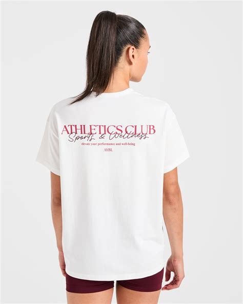 Athletics Club Oversized T Shirt Off White