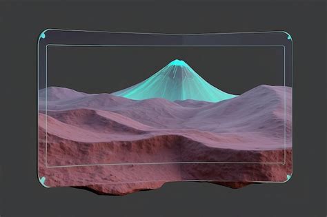 Futurístico Holográfico Meio Ambiente De Terreno Geomorfologia Topografia Loop Movimento