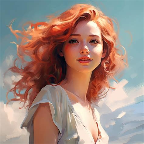 Premium Ai Image Girl Illustration