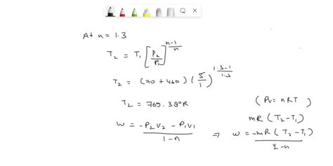 Solved Air Undergoes A Polytropic Compression In A Piston Cylinder Assembly From P11 Atm T1