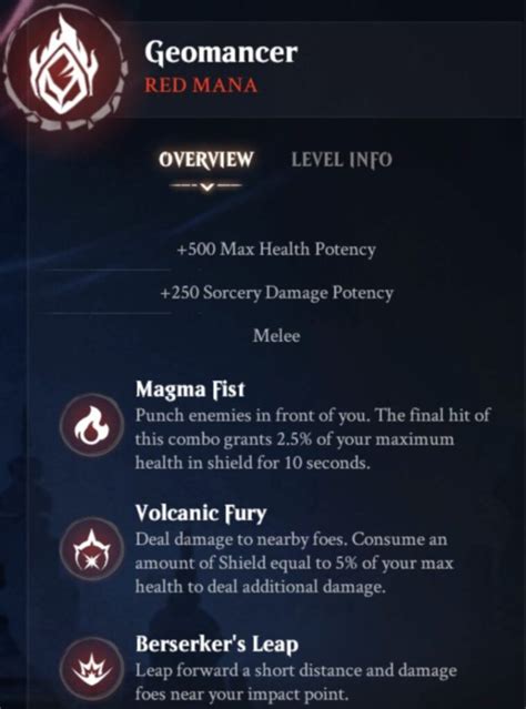 Geomancer Class Showcase Magic Legends Struck Club