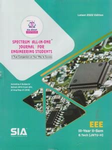B Tech III Year II Sem EEE Spectrum ALL IN ONE Journal For Engineering Students JNTU Hyderabad