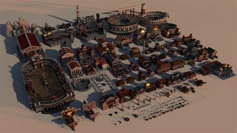 Artstation Mega Roma Greek Ancient City Pack Game Assets