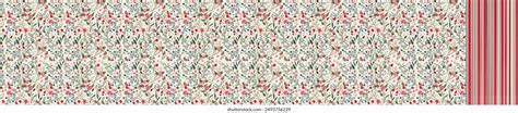 Streaight Floral Flower Bunch Digitl Saree Stock Illustration