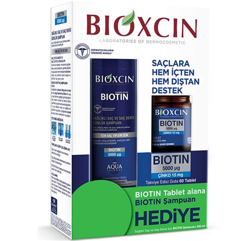 Bioxcin Biotin 5000 Mcg 60 Tablet Biotin Şampuan 300 Ml