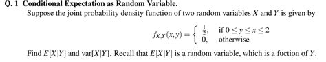 Solved Conditional Expectation As Random Variable Suppose Chegg