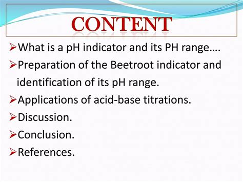 Beetroot As An Indicator Pptx