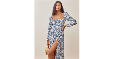 Reformation Sigmund Dress In Blue Lyst