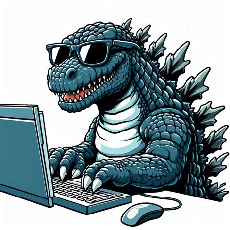 Download Ai Generated Godzilla Laptop Royalty Free Stock Illustration Image Pixabay