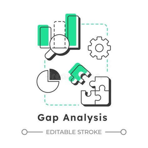 Gap Analysis Modern Linear Concept Icon Stock Vector Illustration Of