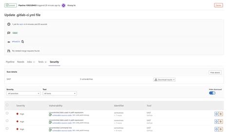 Security Tab Pipeline In Gitlab Self Managed Gitlab Cicd Gitlab Forum