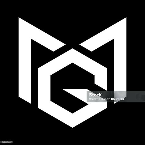 최소한의 Gm 로고 고급 배경에 Mg 편지의 아이콘입니다 Gm 모노그램 이니셜을 기반으로 한 로고 아이디어 전문적인 다양한 문자 기호와 배경에 Mg 로고 알파벳 G에 대한