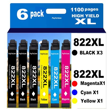 822xl Remanufactured For Epson 822xl Ink Cartridges For 822 Xl T822 For Workforce Pro Wf 3820 Wf