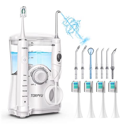 Torpyu Sonic Electric Toothbrush With Water Flosser 11 Tips 600ml