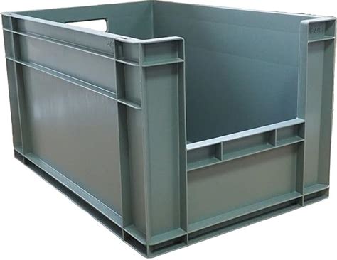 Homehq Industrial Plastic Storage Boxes Stackable Heavy Duty Crate