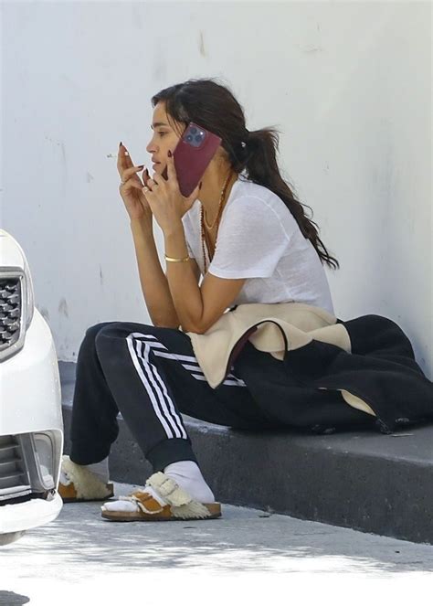 Sofia Boutella Casually Enjoys A Cigarette While Waiting For Her Car In Beverly Hills • Celebmafia