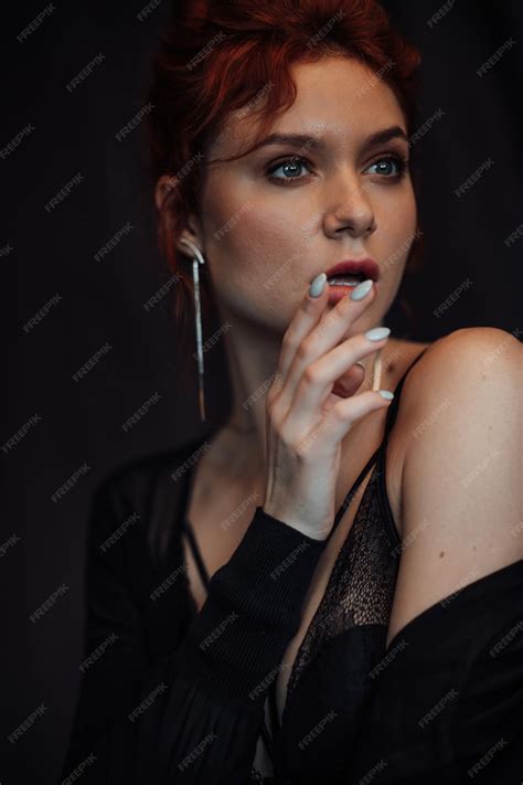 Premium Photo Portrait Of Candid Authentic Sexy Redhead Model Girl