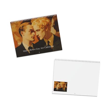 1940s Gay Retro Calendar 2026 Gay Muscle Art Calendar Artwork Queer