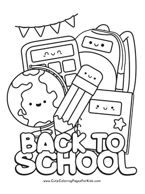25 Back To School Coloring Pages Free Printables Cute Coloring