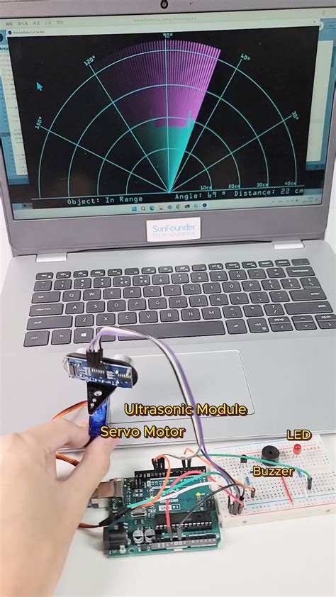 arduino sonar project v1 2 ｜ add a led🚨 and a buzzer🔔 arduino