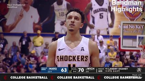 Landry Shamet Wichita State Vs Marquette 112117 Highlights 19pts