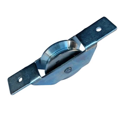 Roldana De Aço Em V Com Suporte Aberto Rebitado 112 Polegadas Zincada Sts Roldanas Ref 342