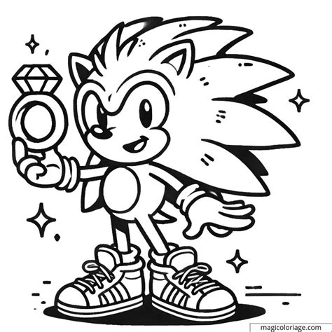 Coloring Sonic With A Ring