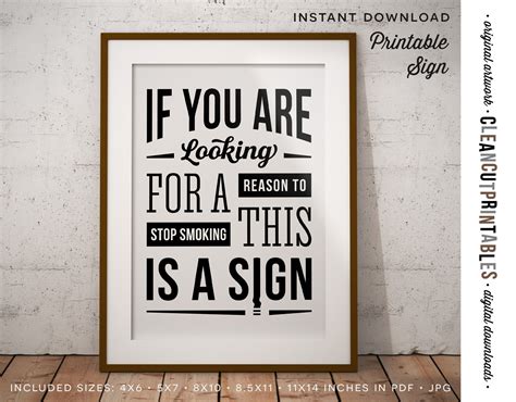 Funny No Smoking Sign Printable Digital Instant Download Etsy