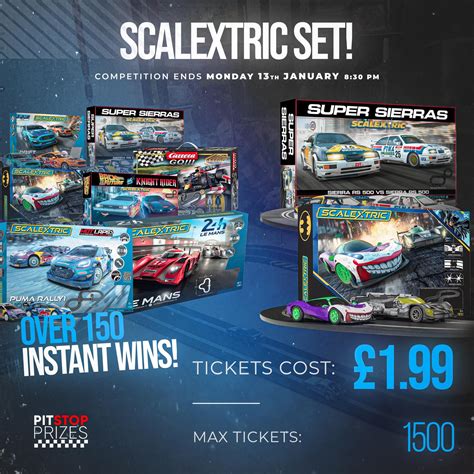 Scalextric Sets Over 150 Instant Wins Pitstop Prizes