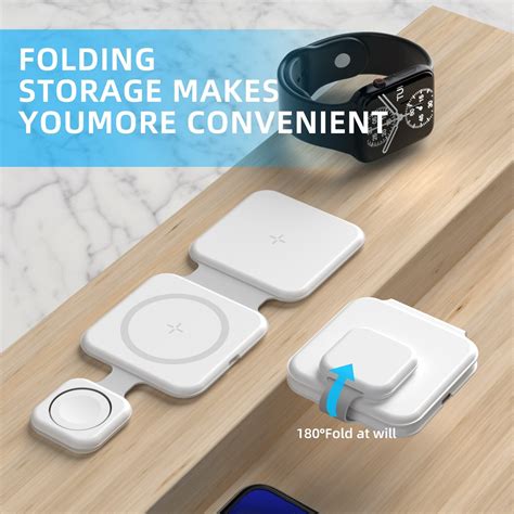 3 In 1 Magnetic Foldable Wireless Charger Charging Station Multi Device