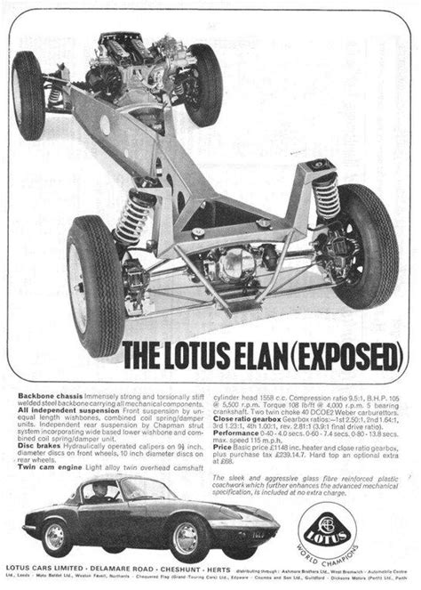 Lotus Elan Backbone Chassis Frame Lotus Elan Lotus Car Lotus