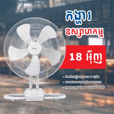 កង្ហារហ៊ាតារីឧស្សាហកម្មទំហំ 18 Hatari Industrial Fan It18m1 Price 79