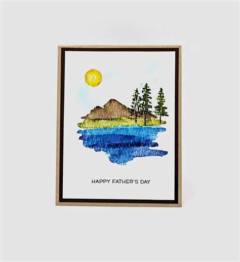 Fathers Day Card Nature Theme Card For Dad Happy Fathers Day Blank