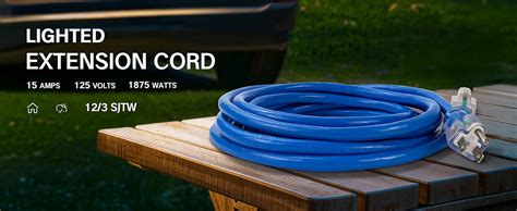 Ultra Explorer Indoor Extension Cord Waterproof 3 Ft 12