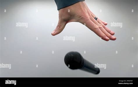 Caucasian Man Dropping The Mic Sequence Popular Performance All Black